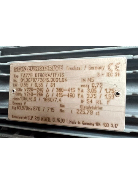 Sew-Eurodrive FA77B DT80K4/TF/IS